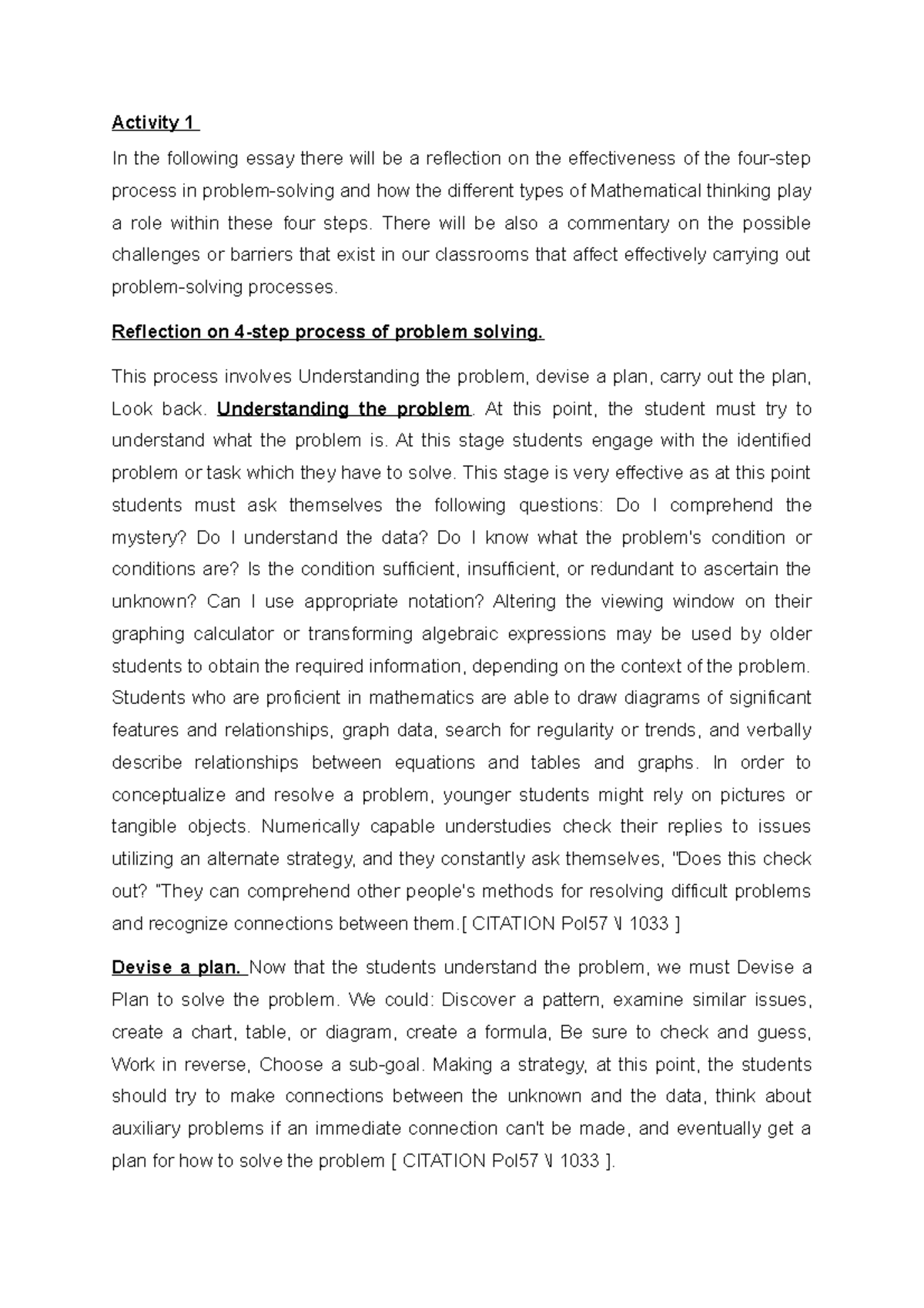 TIMA7312, POE - Activity 1 In the following essay there will be a ...