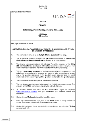 CPD1501 October November Examination 2023.pdf Summarization report ...