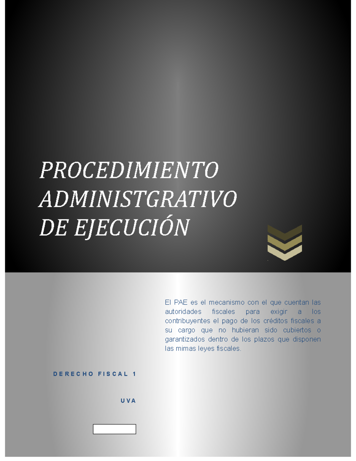 Tarea - cuadro sinóptico del PAE COMPLETO - PROCEDIMIENTO ...