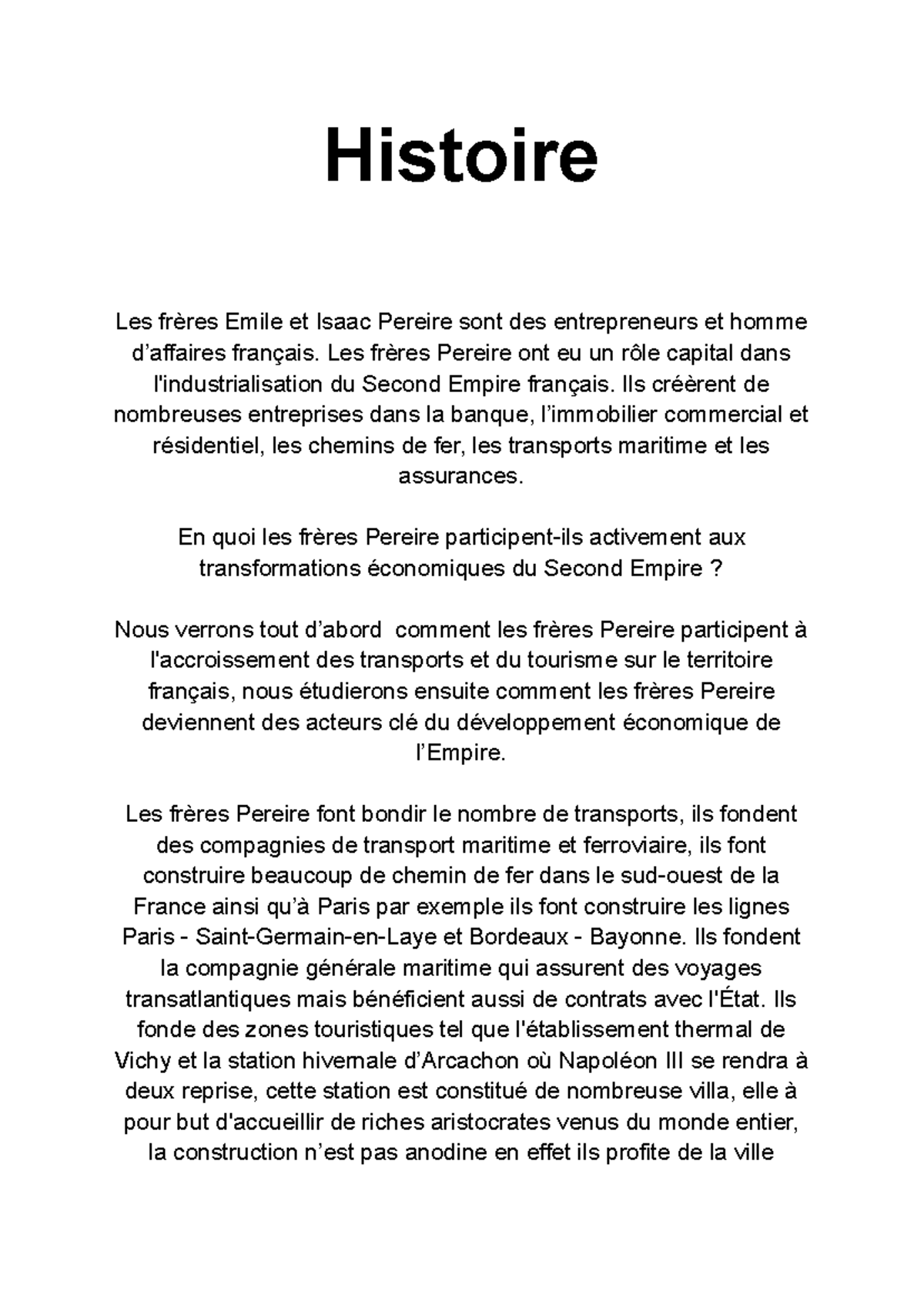 Histoire - Les frères Pereire - Histoire Les frères Emile et Isaac ...