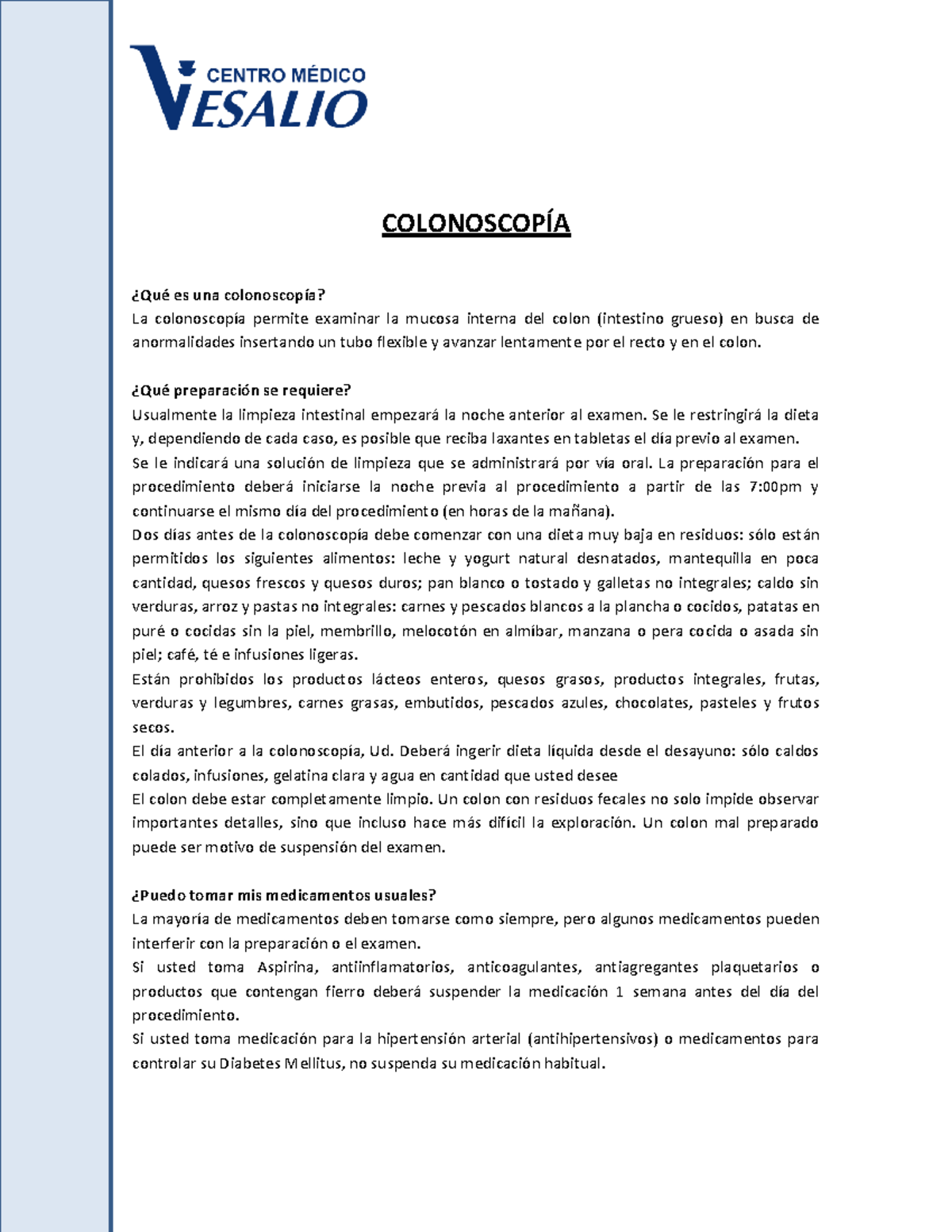 Informacion ColonoscopíA Paciente 11 - COLONOSCOPÍA ¿Qué es una ...