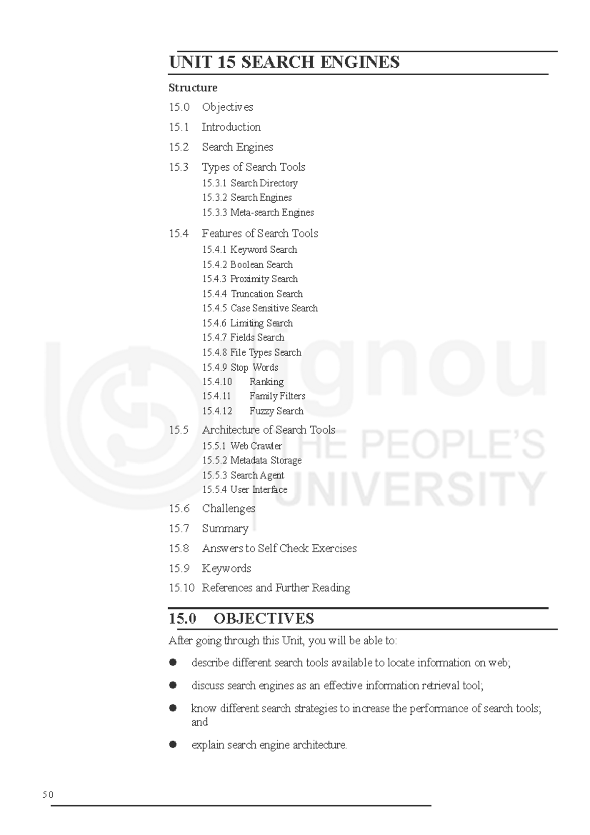 Search engine notes - P. Oyiero - UNIT 15 SEARCH ENGINES Structure 15 ...