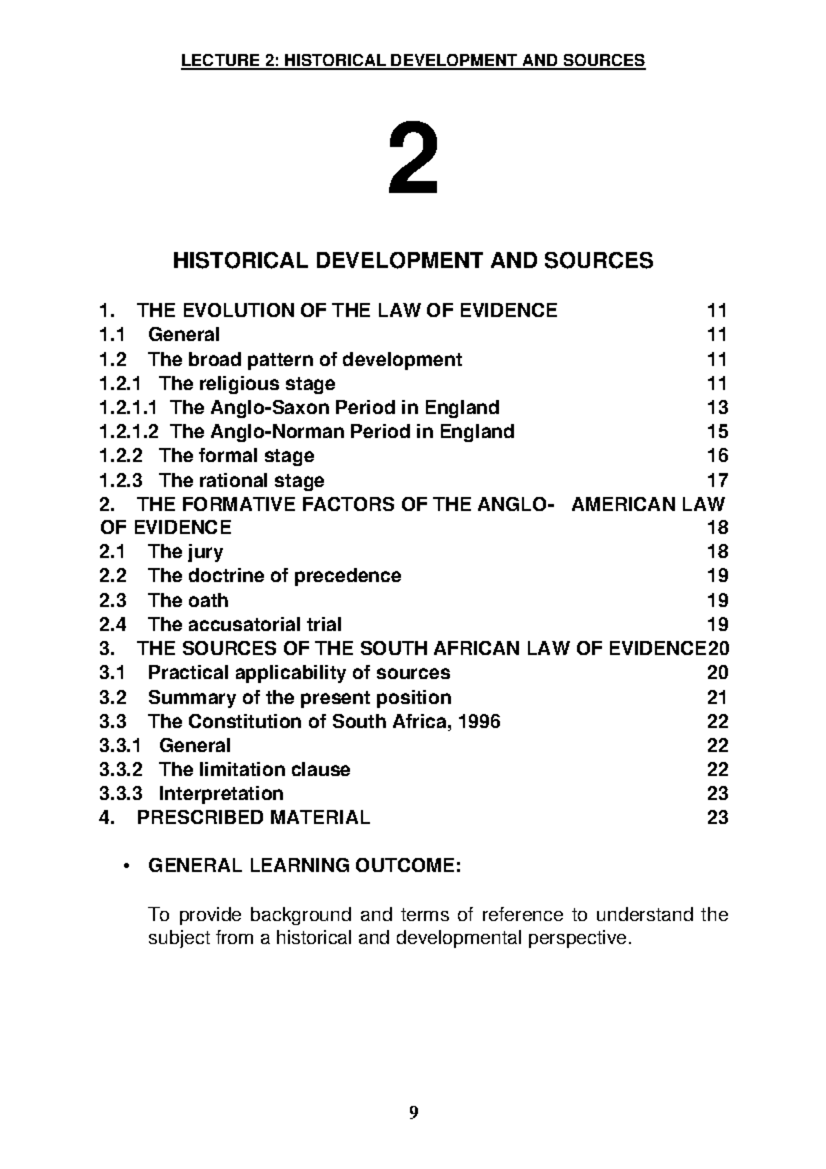 Lecture 2 Historical Development AND Sources 2022 - LECTURE 2 ...
