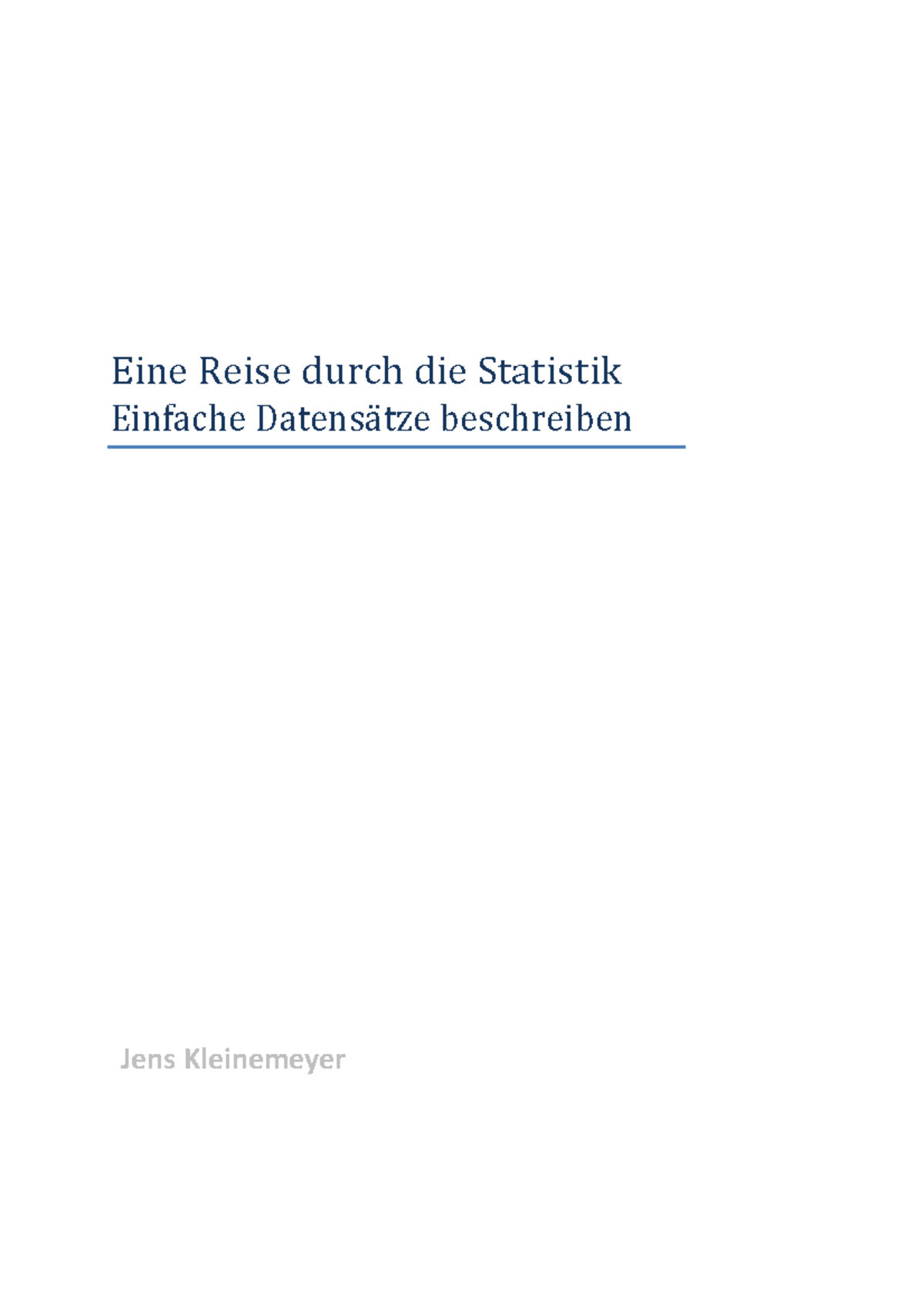 301 Einfache Datensatze beschreiben - Eine Reise durch die Statistik ...
