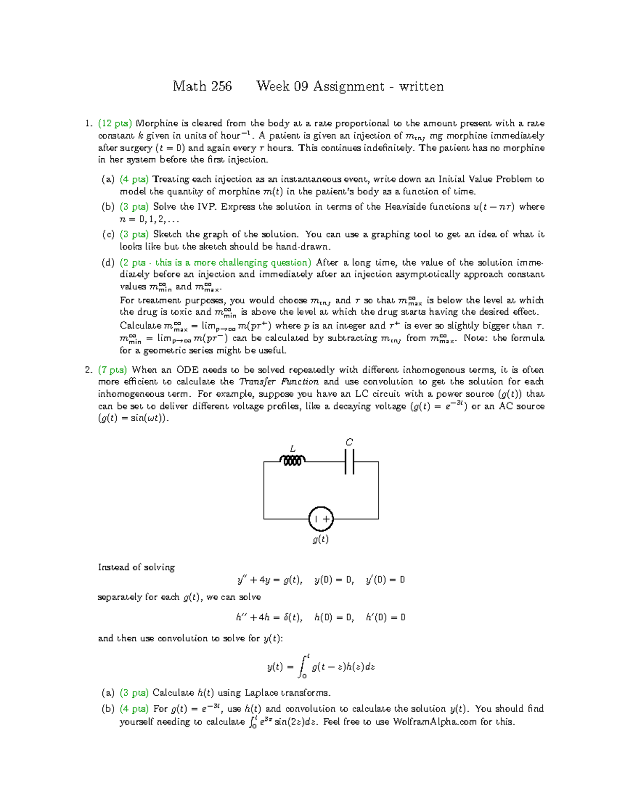Week 09 Written - Worksheet - Math 256 Week 09 Assignment - written 1 ...
