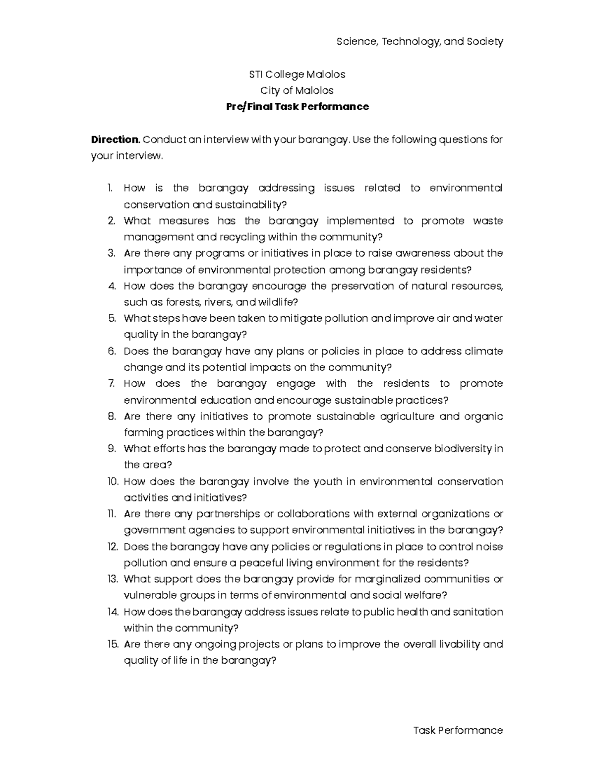 STS-Prefinals Finals - dsadasdasda - Science, Technology, and Society ...