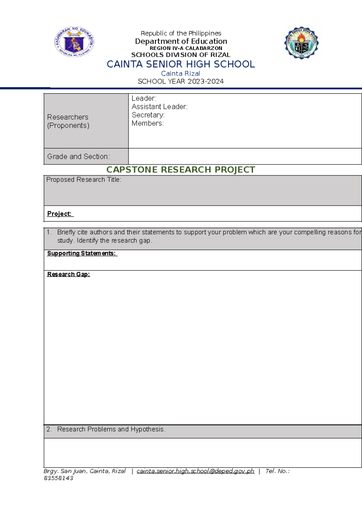 Research-Capstone-Project-Proposal-Plan - Republic of the Philippines ...