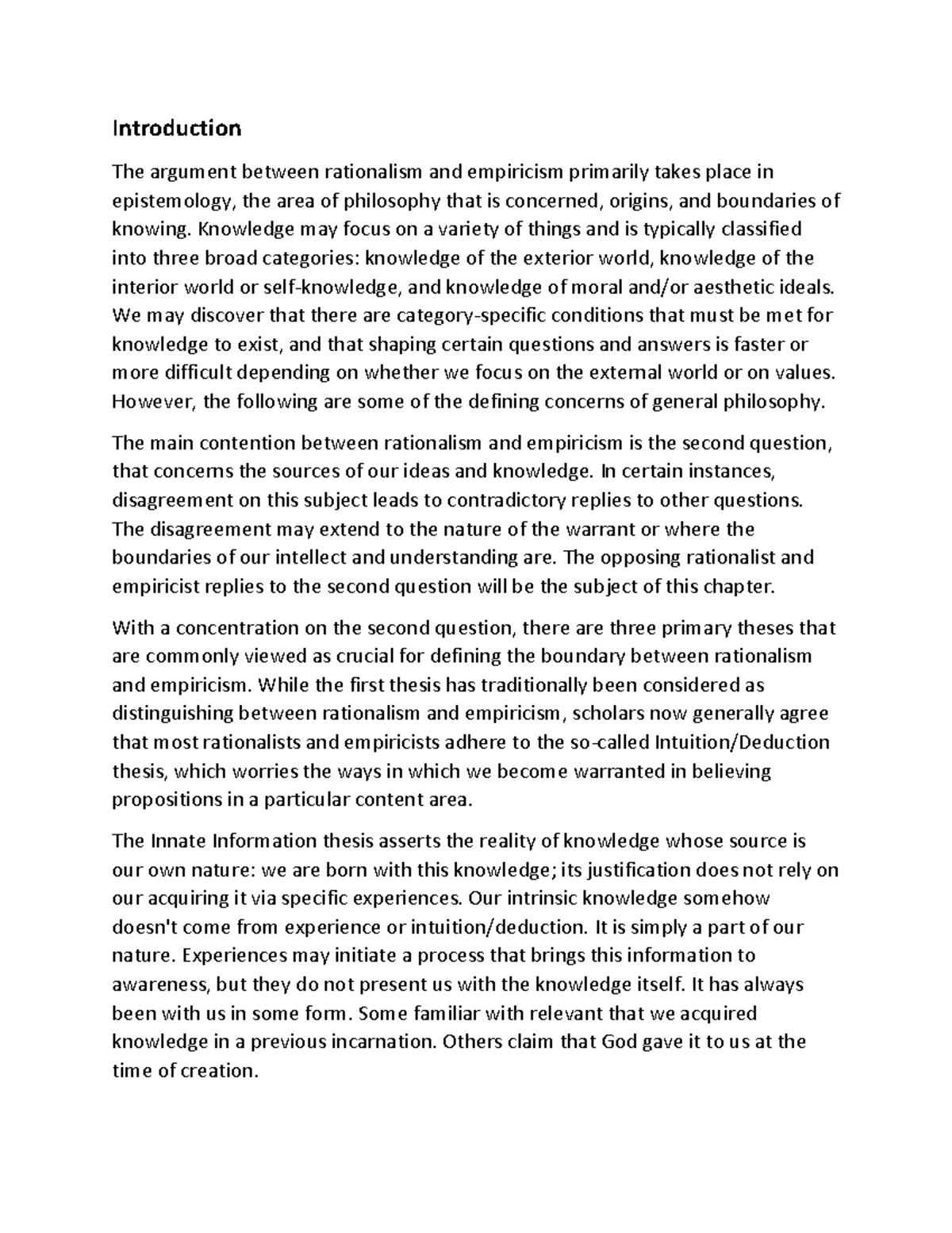 Rationalism-VS-Empricism - Introduction to the Philosophy of the Human ...