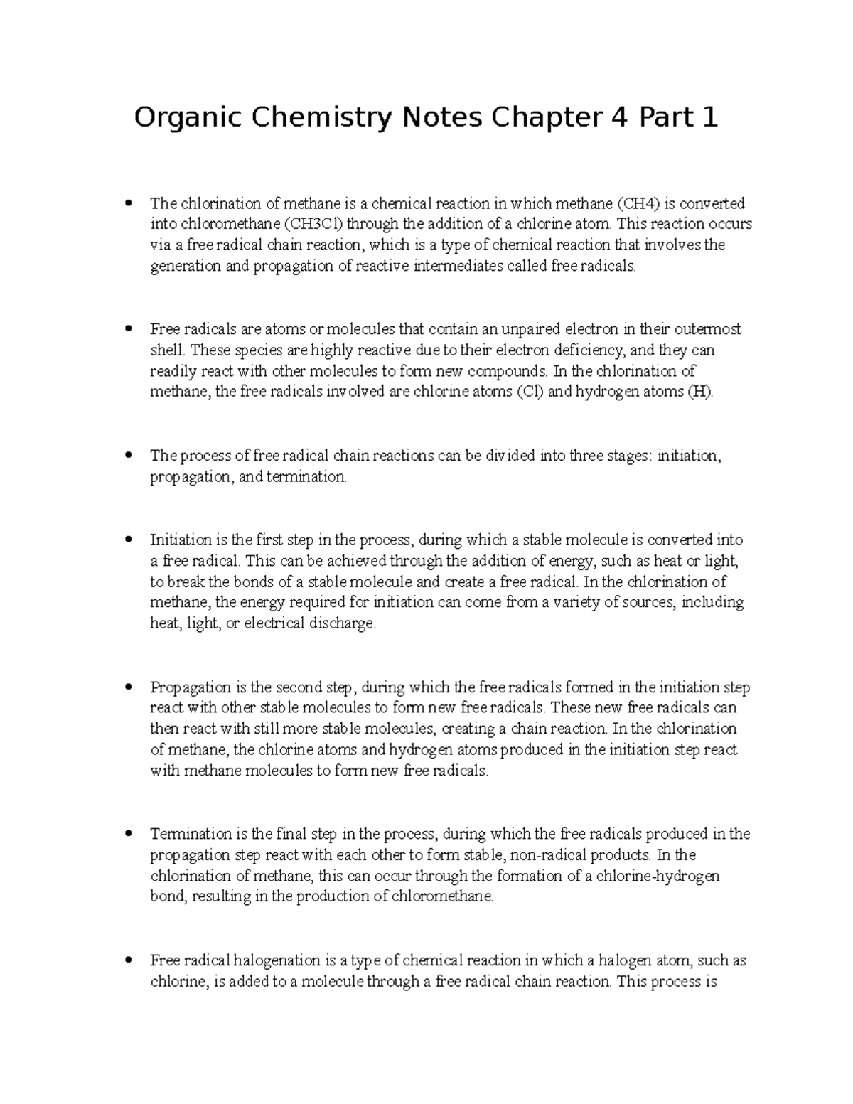 Organic Chemistry Notes Chapter 4 Part 1 - This reaction occurs via a ...