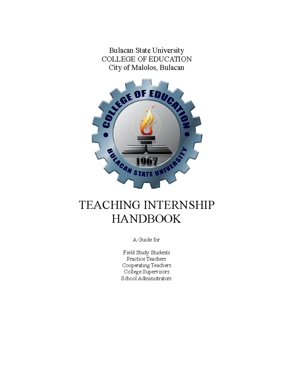 Teaching-Internship-Handbook - Bulacan State University COLLEGE OF ...