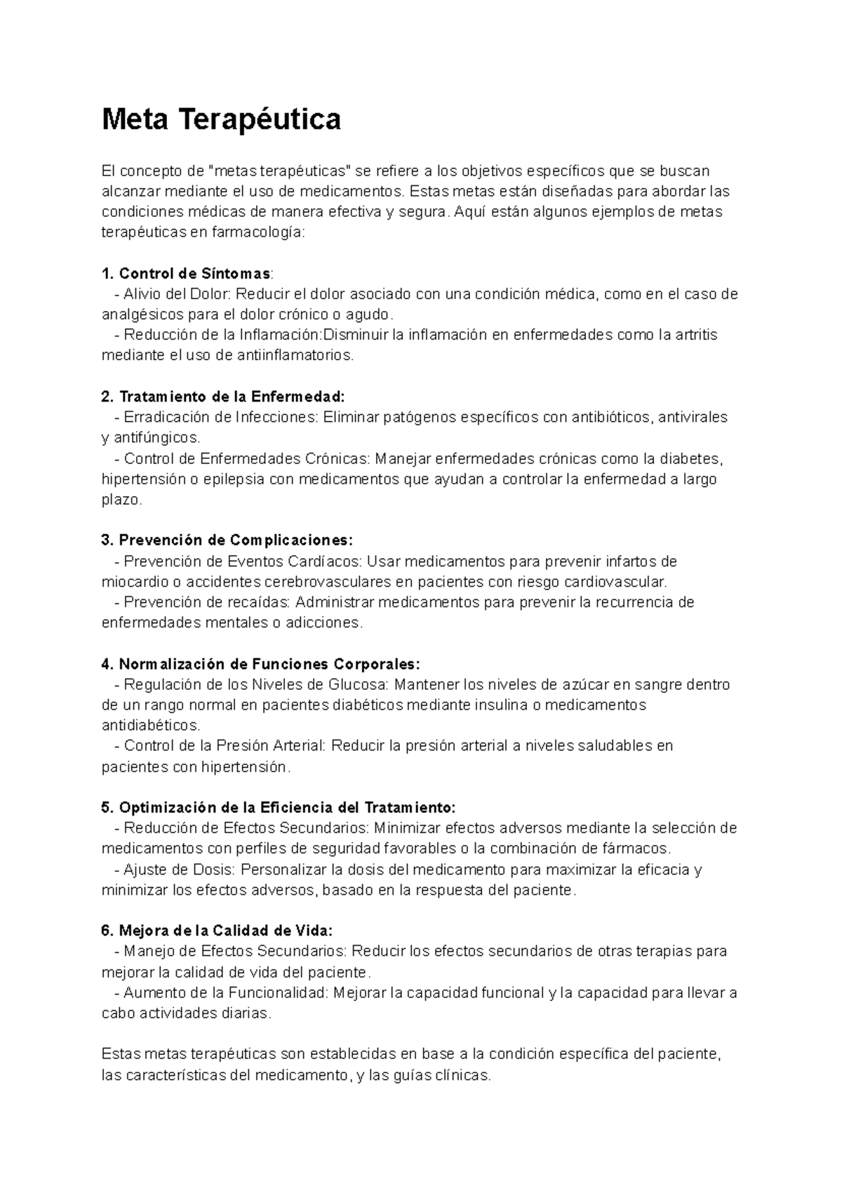 Meta Terapéutica - meta terapeutica - Meta Terapéutica El concepto de ...