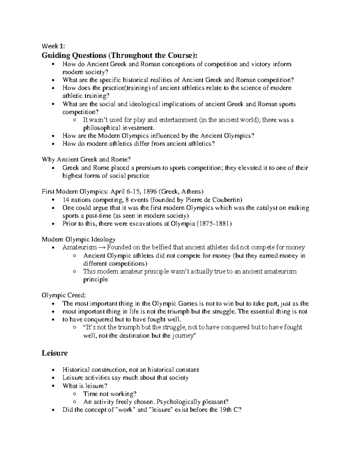 Midterm - Week 1: Guiding Questions (Throughout the Course): How do ...