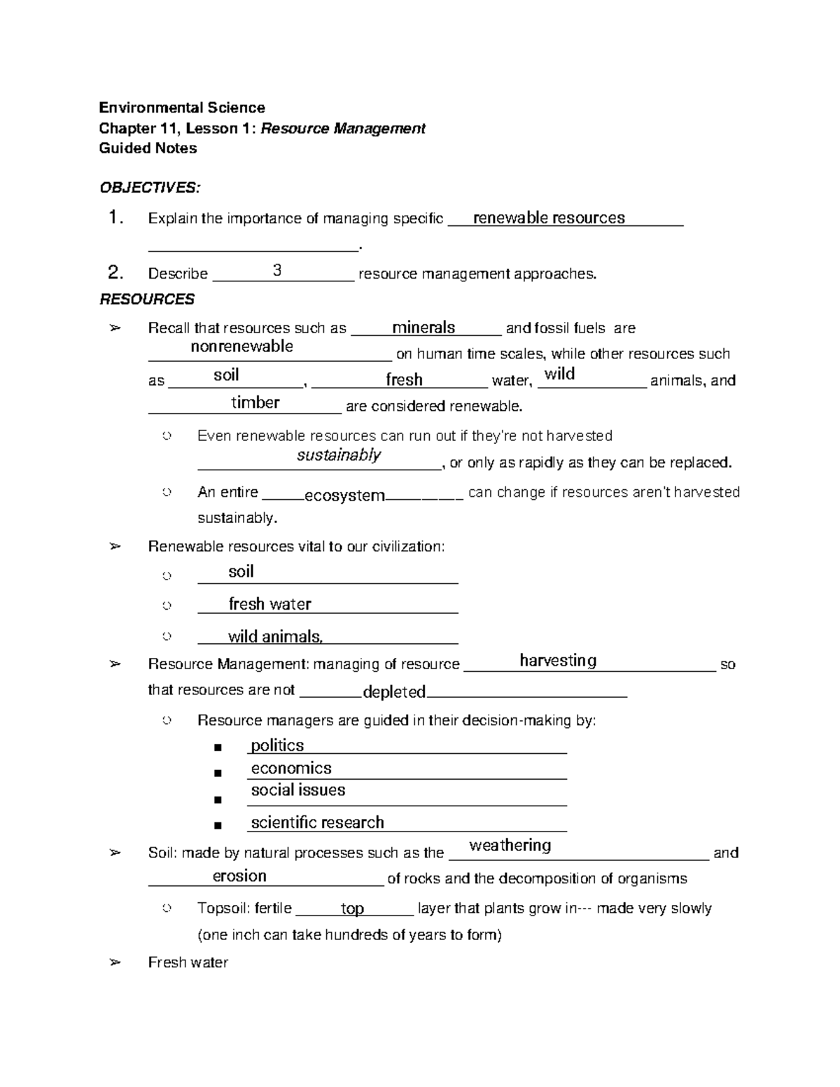 Kami Export - Env Sci 11.1 guided notes - Environmental Science Chapter ...