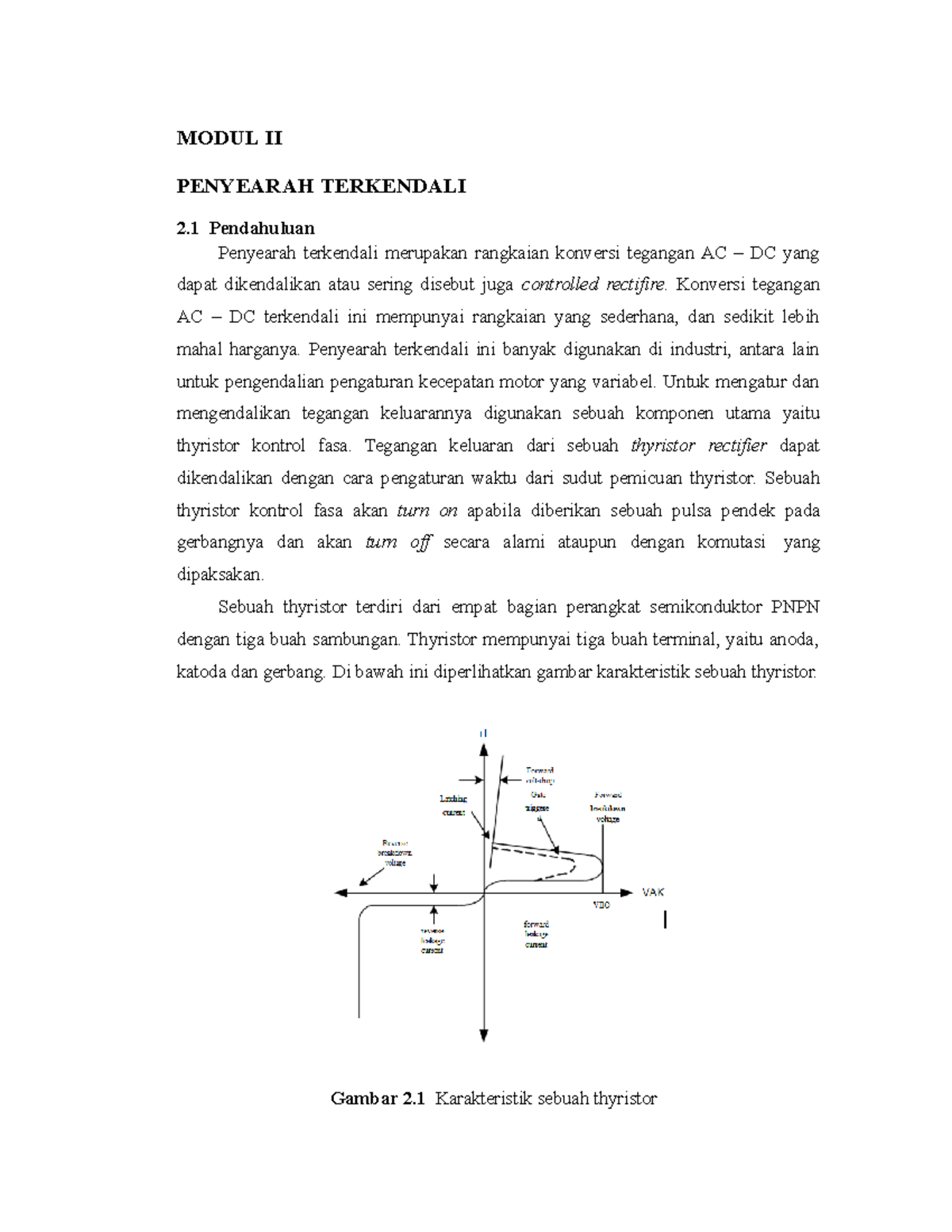 Modul Penyearah Terkendali - MODUL II PENYEARAH TERKENDALI 2 ...