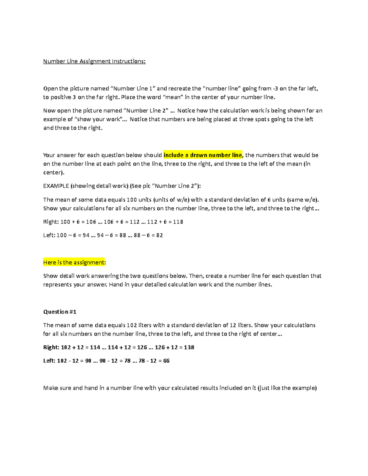 DS 301 F23 6pm Week 1 answer Num Line Assignment - Number Line Assignment Instructions: Open the ...