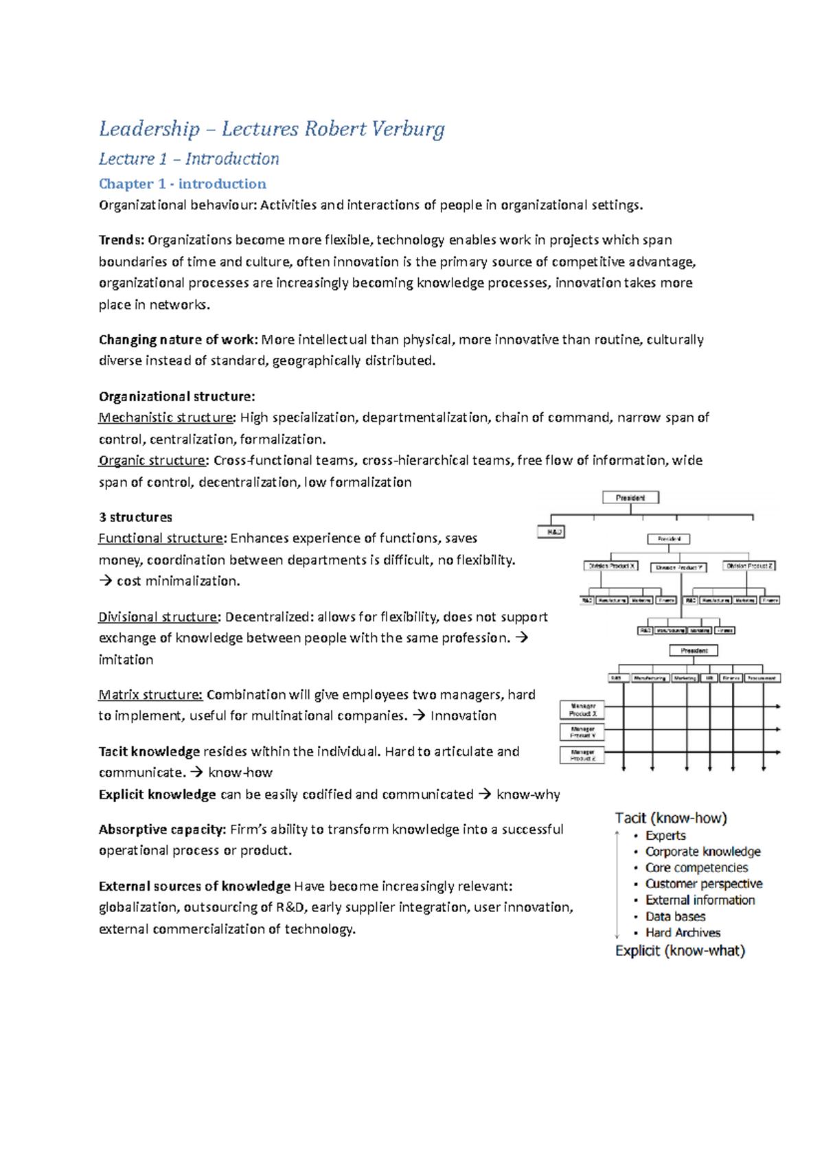 Summary Leadership. Book + lectures - Leadership – Lectures Robert ...