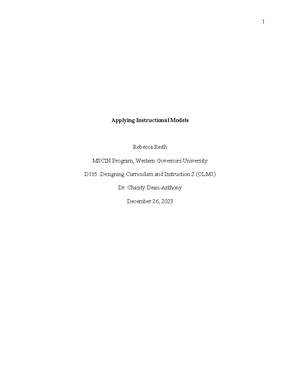 D186 Task 1 - Creating a Supportive Learning Environment - Creating a Supportive Learning - Studocu
