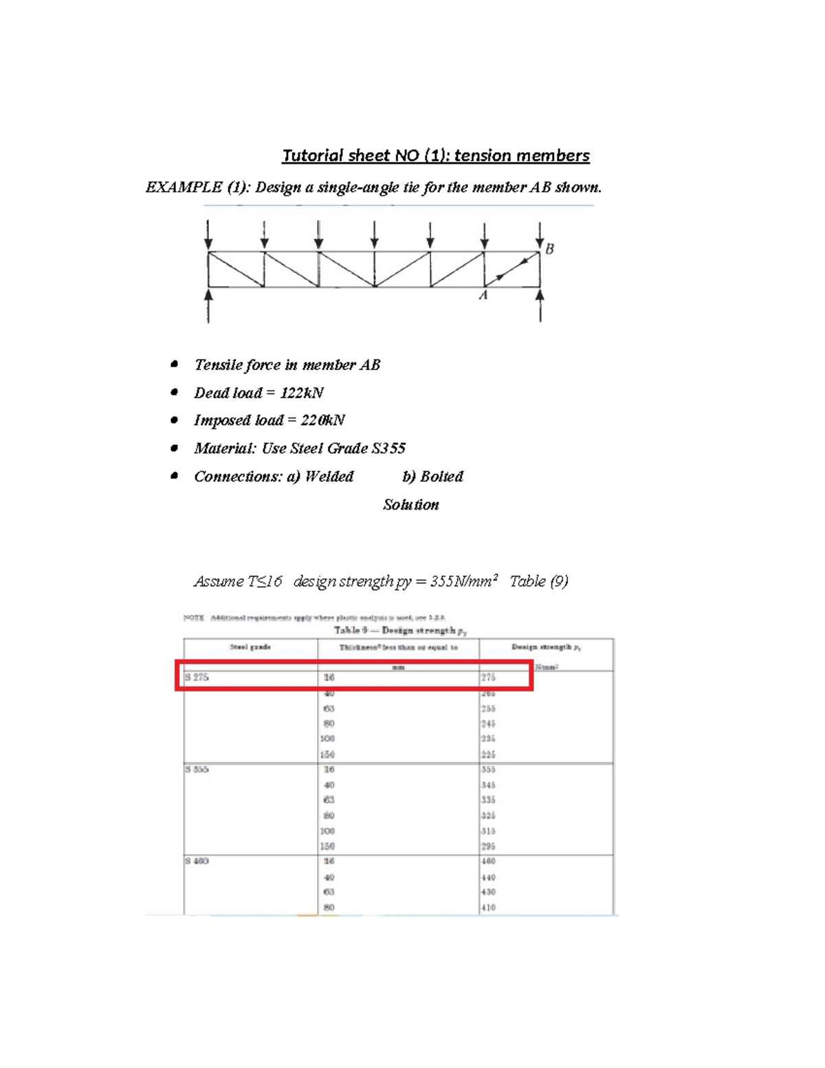 Tesnionupload - example structural tension member - Steel Structures ...