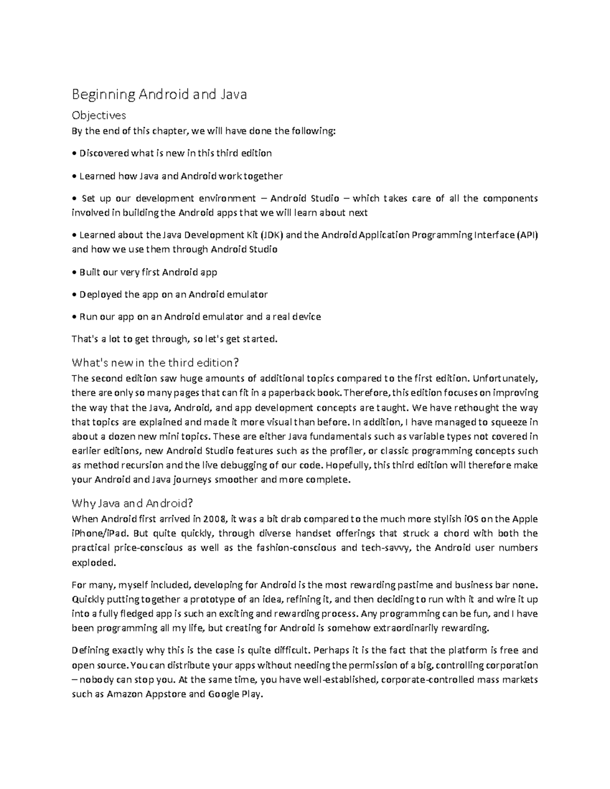 Lecture 1 Android Programming Beginning Android And Java Objectives By The End Of This