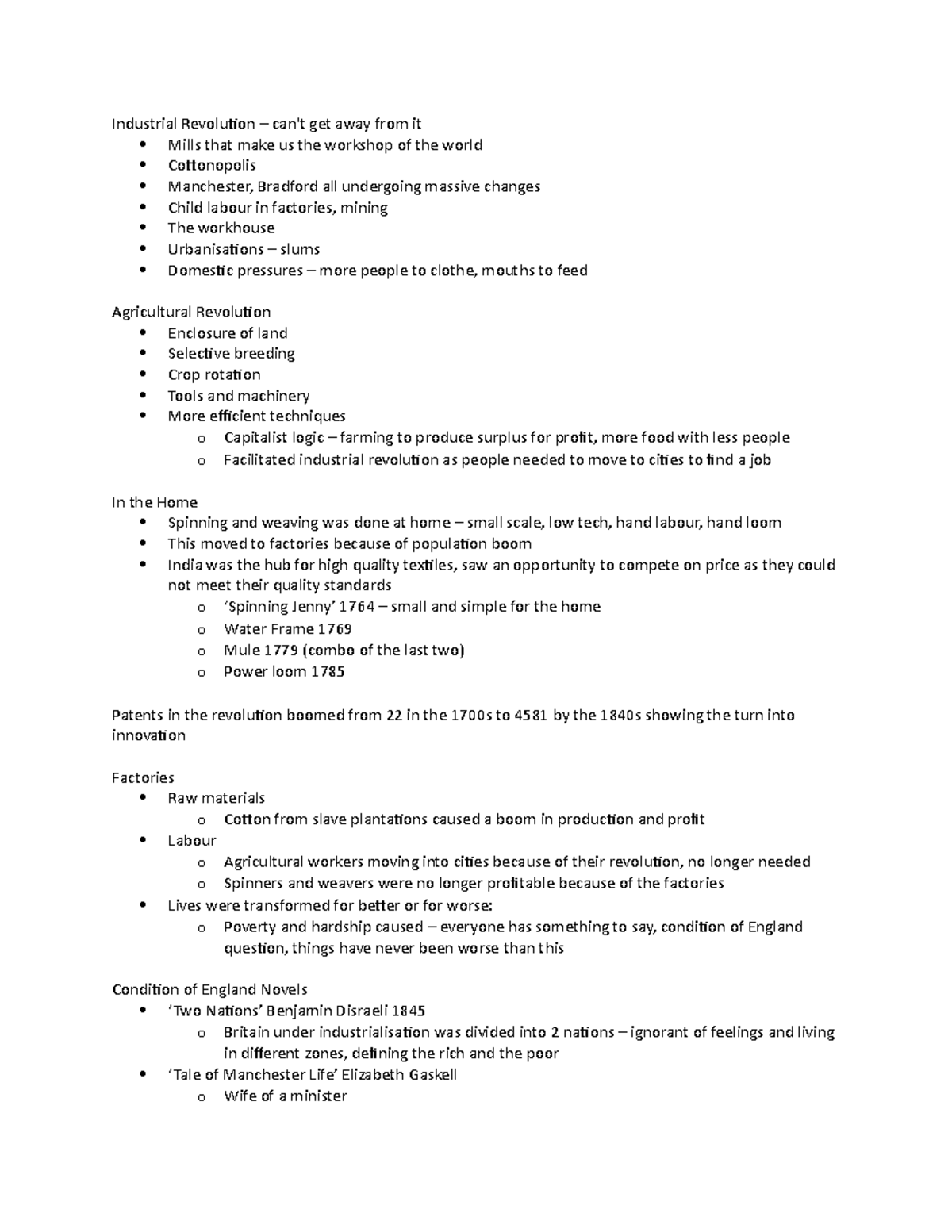 Week 1 - Lecture 1 (Industrial Revolution) - Industrial Revolution ...