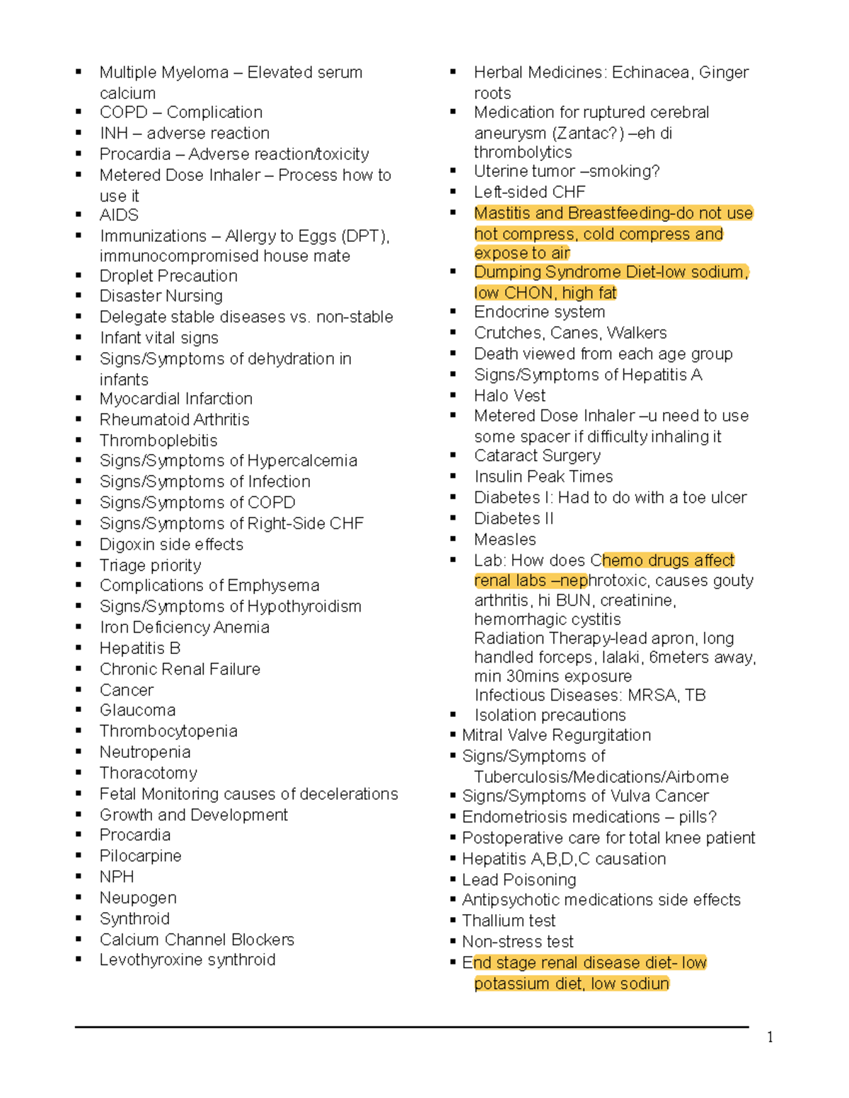 Actual 31 review nclex rn study guide 2000-2020 - Multiple Myeloma ...