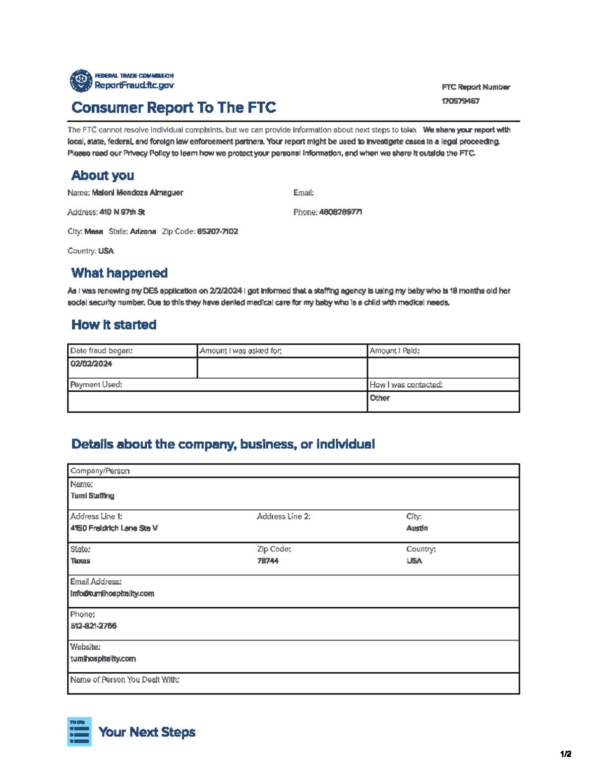Federal Trade Comission Report - SPED525NC - Studocu