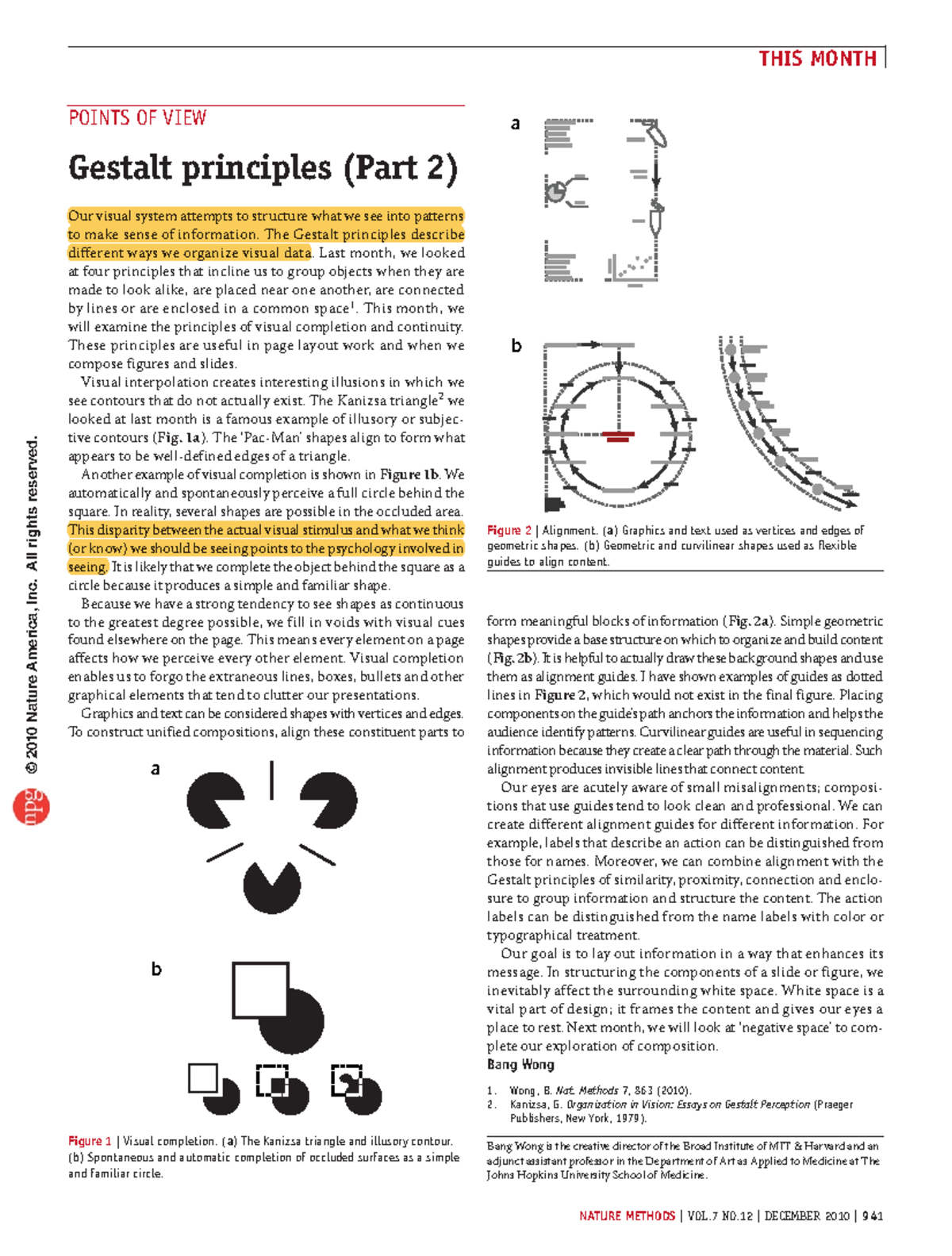 Points of View- Gestalt principles (Part 2) - nature methods | VOL NO ...