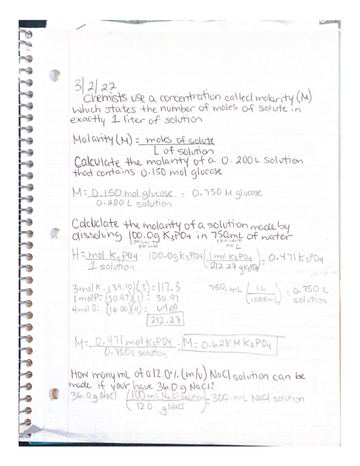 Molarity lecture - CHEM 113 - SUNY WCC - Studocu