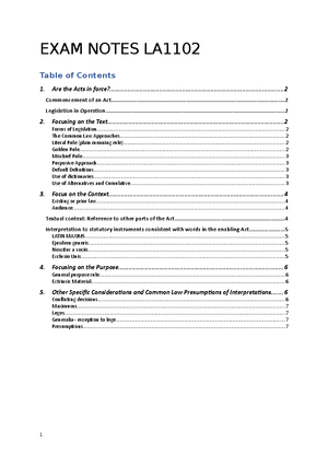 Case Note Examples Detailed Case Note and Short Case Note - LA1102 ...
