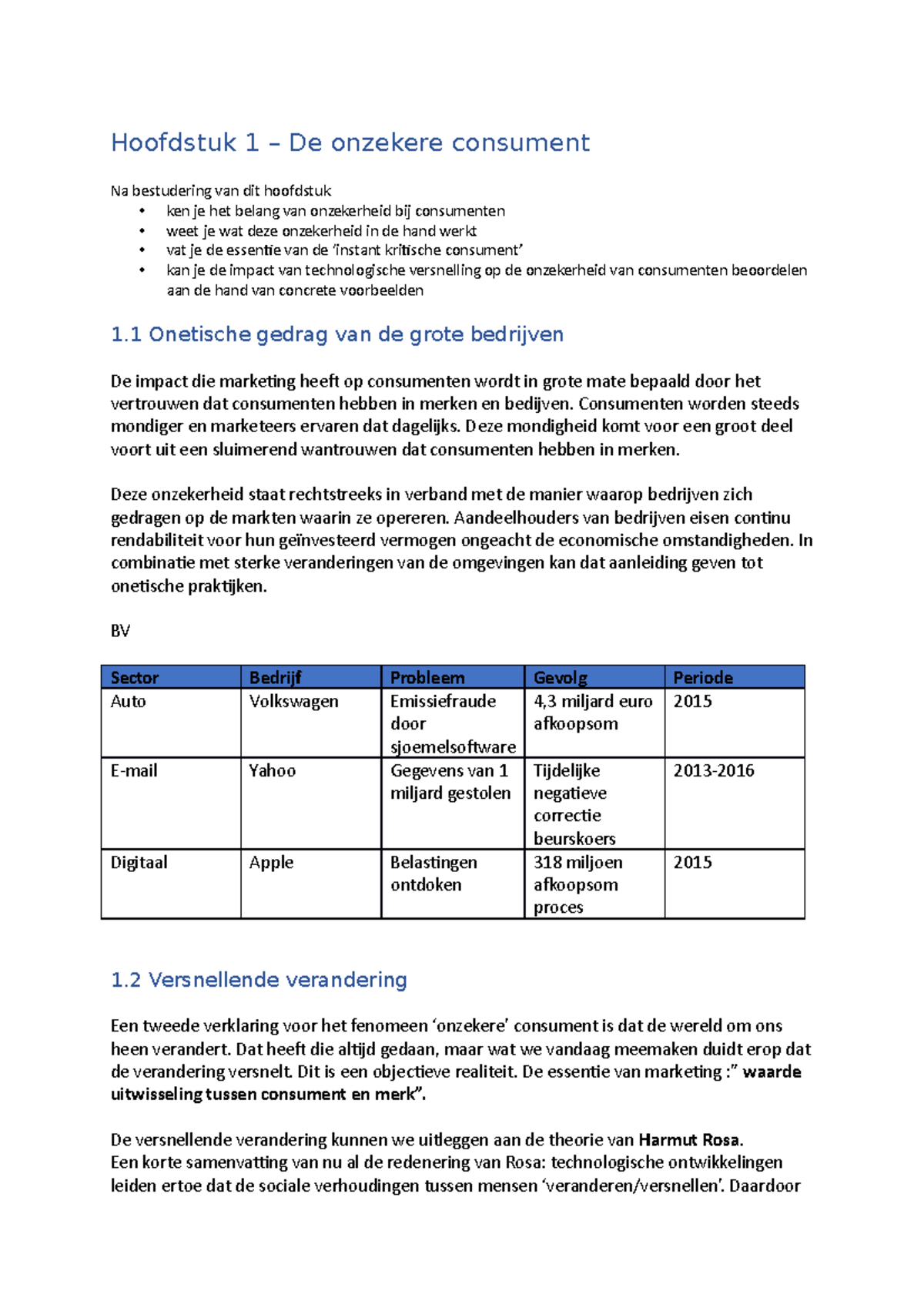 Hoofdstuk 1 De onzekere consument - Hoofdstuk 1 De onzekere consument Na bestudering van dit ...
