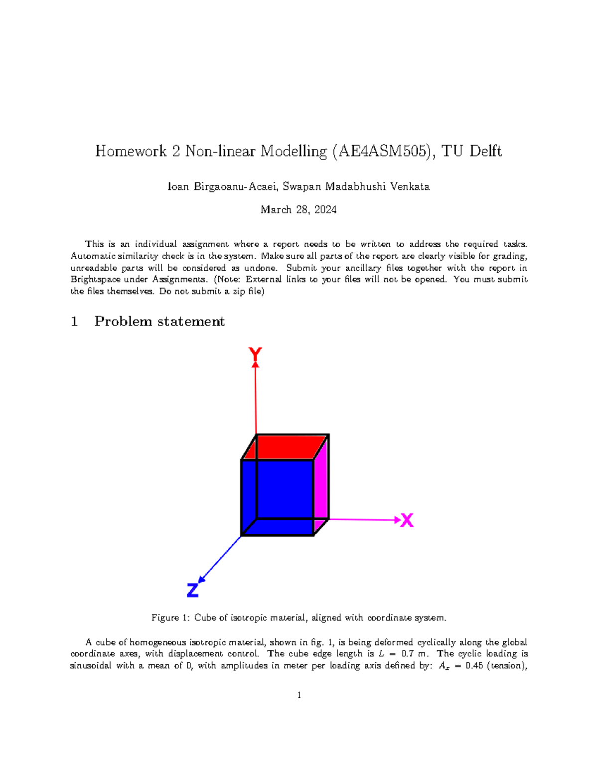 Plasticity Isotropic Hardening Assignment V 2 - Homework 2 Non-linear ...