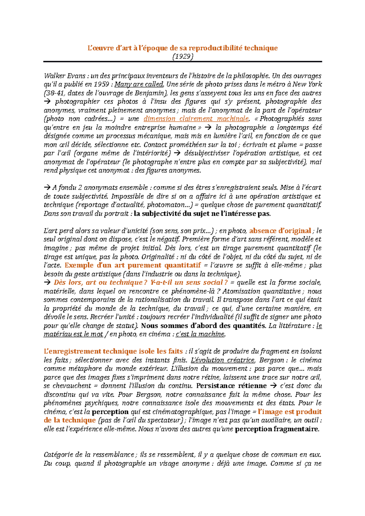 Cours hypokhâgne A/L Fénelon sur "L'œuvre d'art à l'époque de sa ...