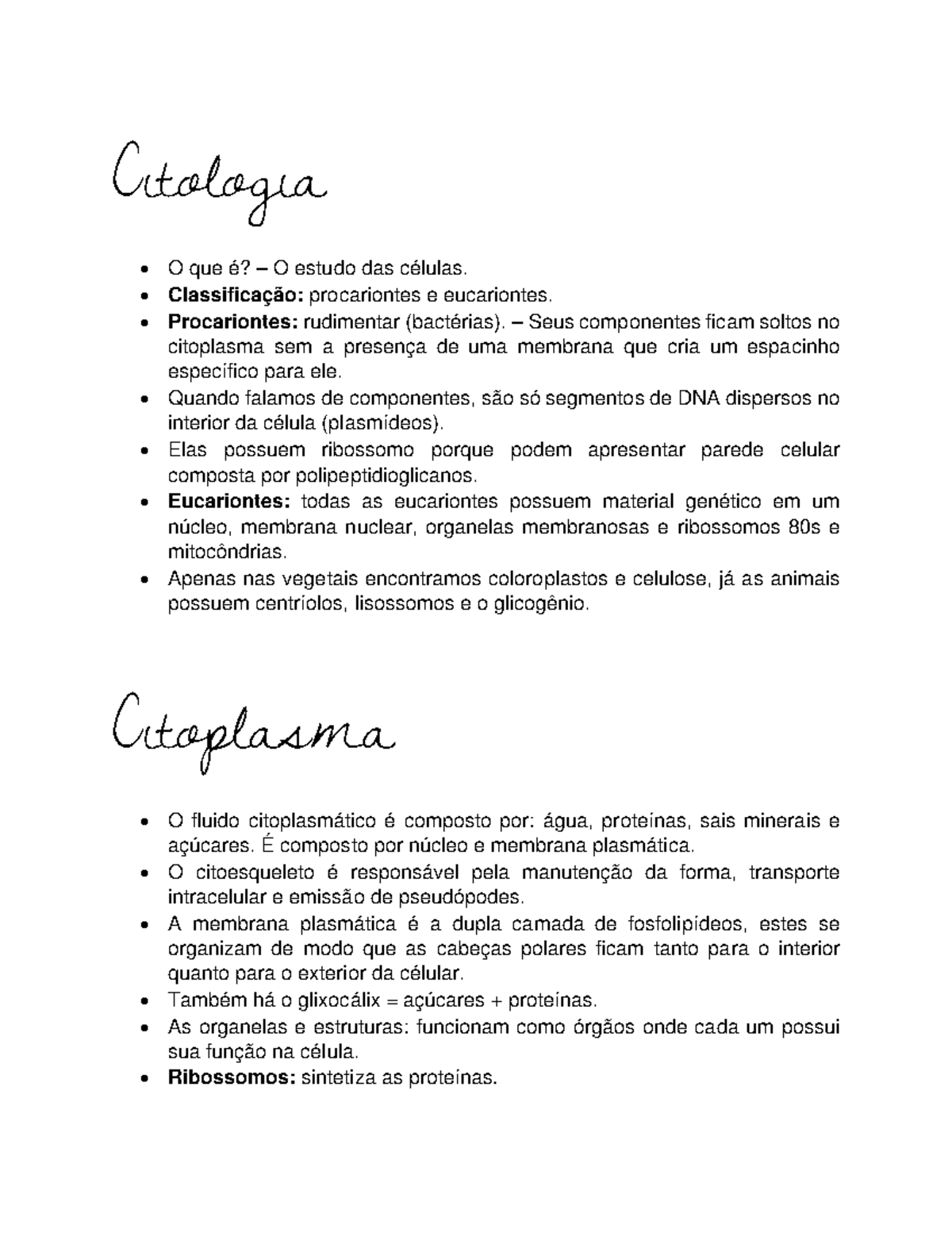 Citologia é O Estudo - FDPLEARN