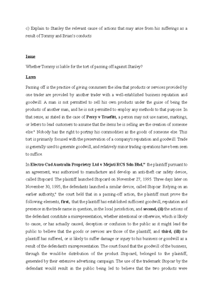 Tutorial: Liability of Incorrect Statement - Question 1 i) Discuss the ...