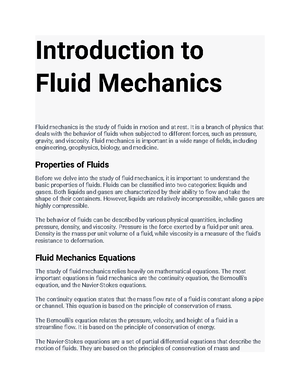Fluid Mechanics 5-6 - Units 5 and 6 - Fluid Statics Fluid statics is ...