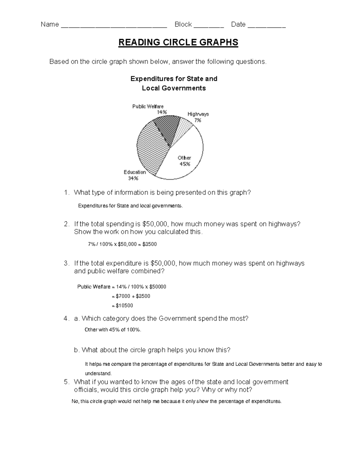 Reading graphs- transfer information (answer) - Name ...