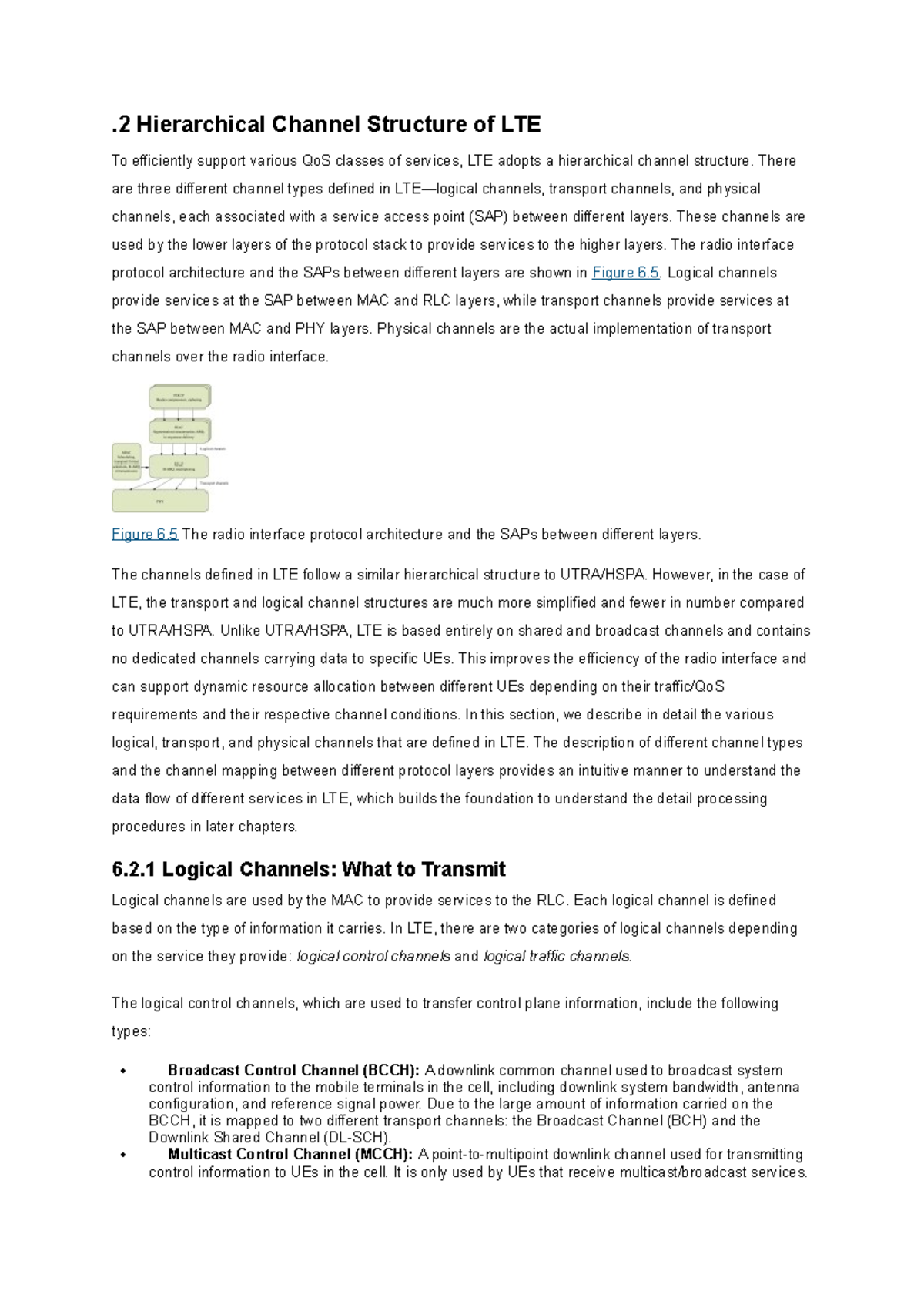 Mod 5 - Notes - .2 Hierarchical Channel Structure of LTE To efficiently ...