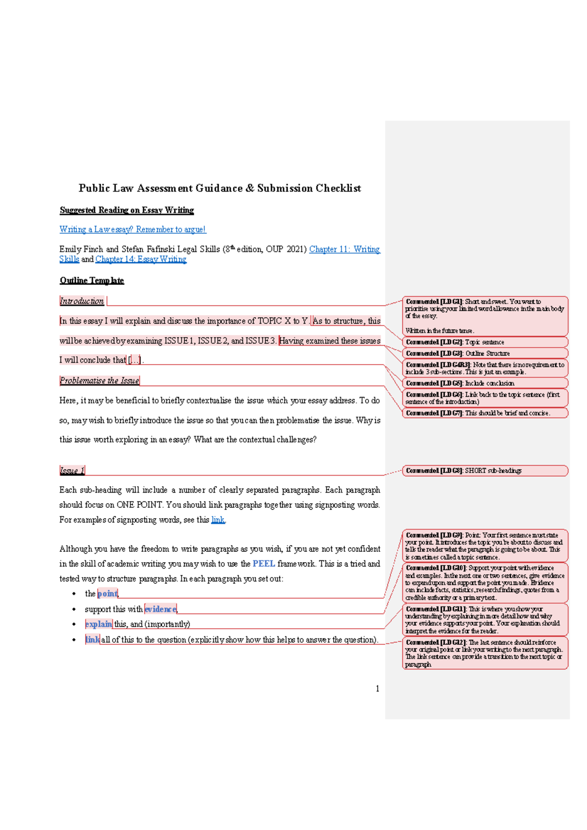 Generic Public Law Assessment Checklist - Public Law Assessment ...