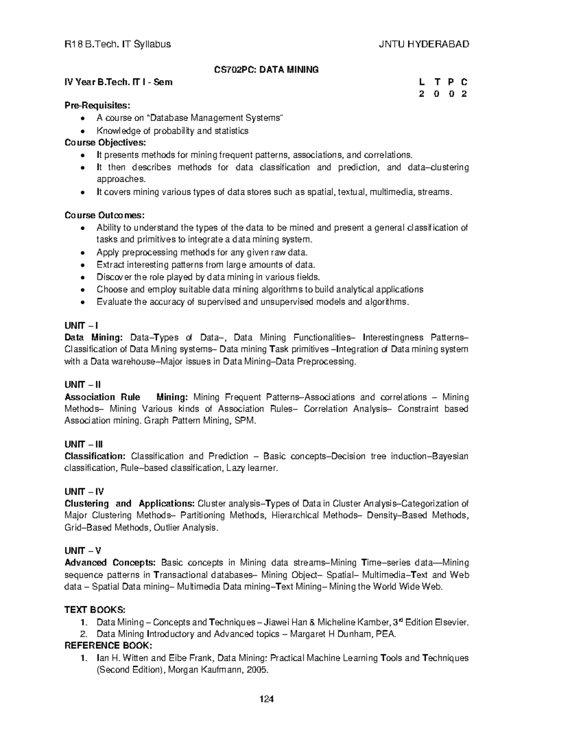 R18B.Tech.ITSyllabus - R18 B. IT Syllabus JNTU HYDERABAD 124 CS702PC ...