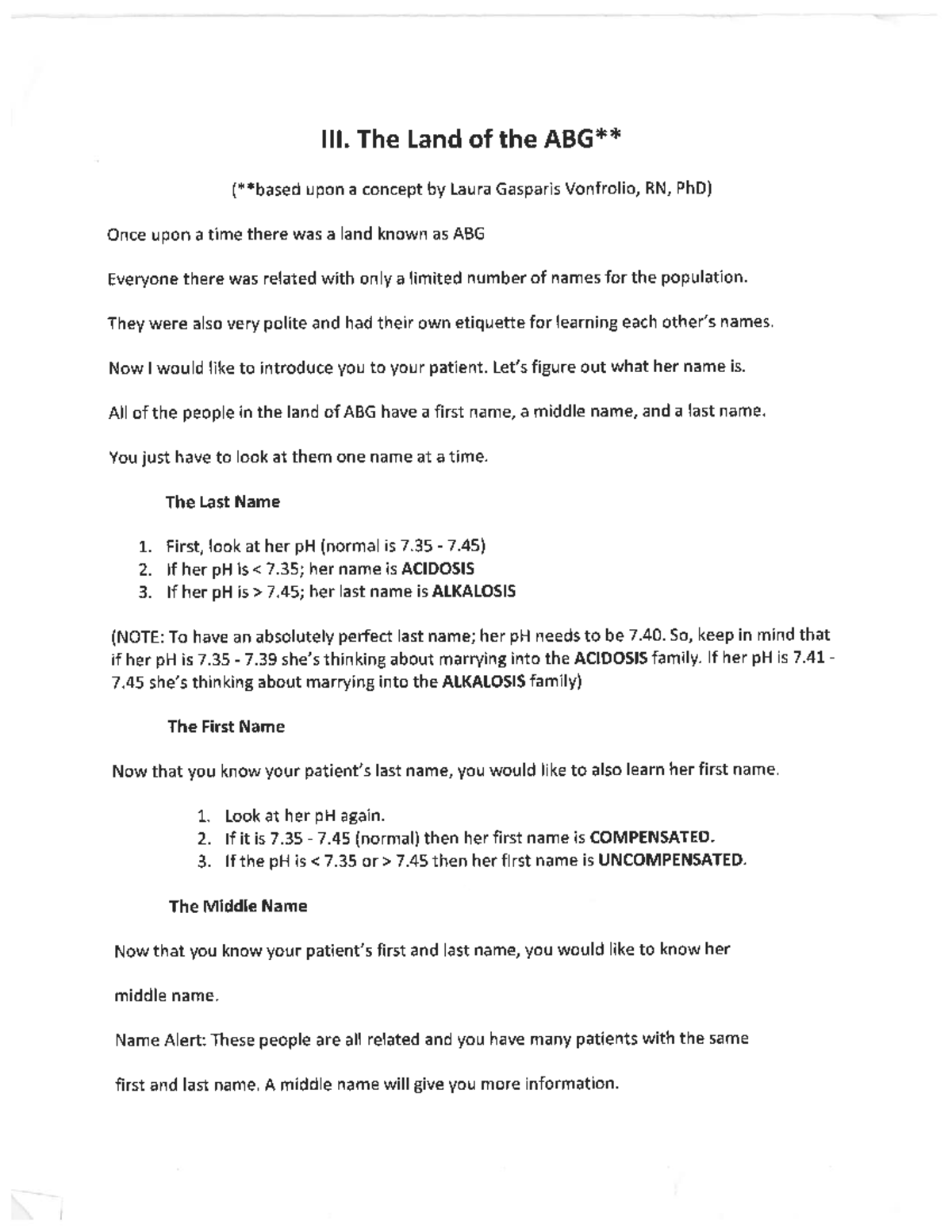 Land of ABGS - Helpful for learning ABGs. - The Land of the upon a ...