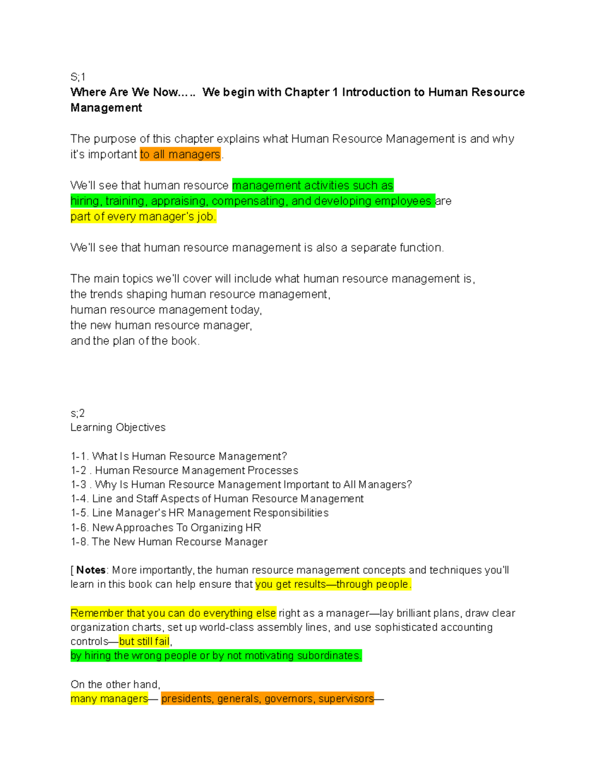 HRM, c-1 - Chapter 1 Introduction to Human Resource Management The ...