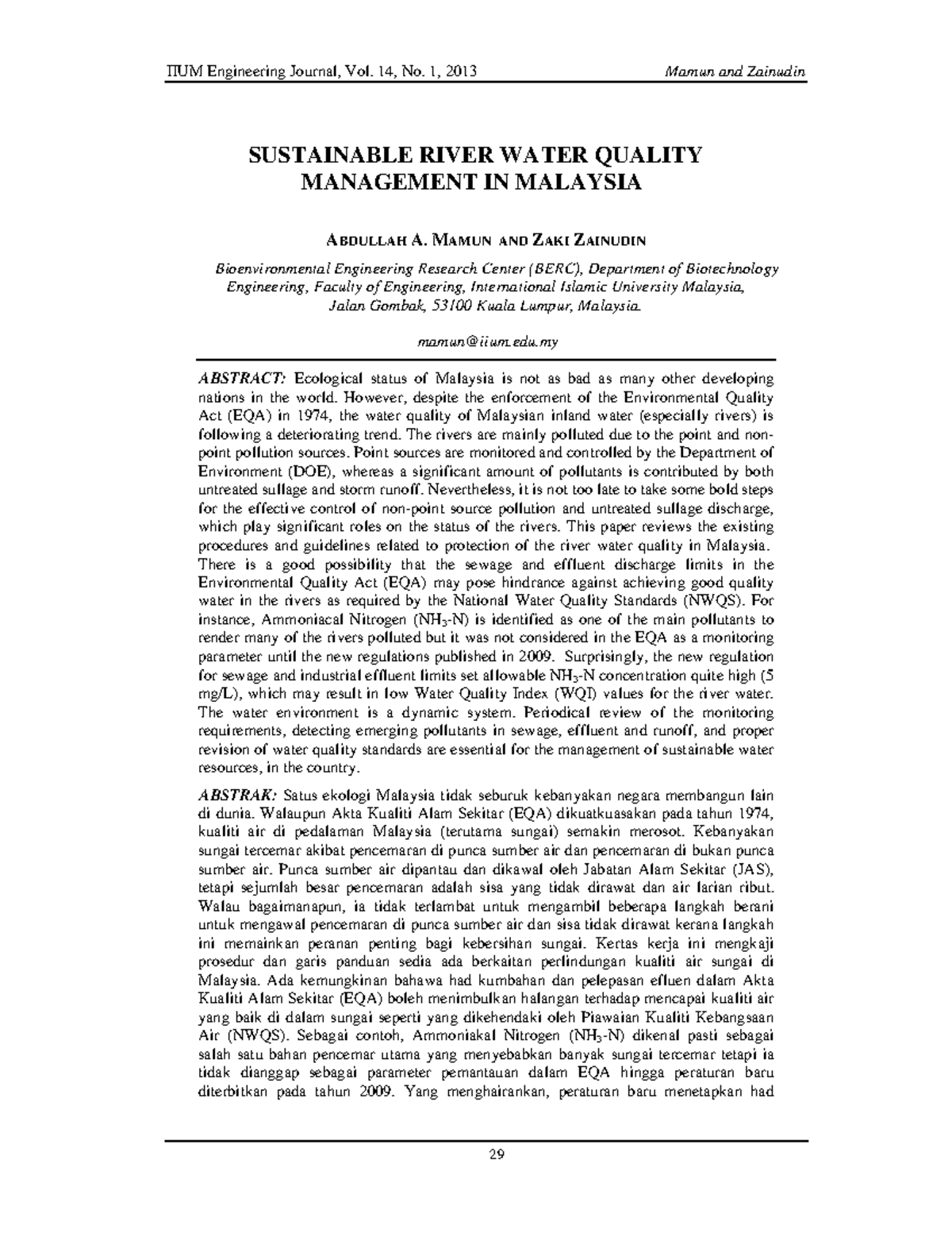 266-Article Text-1795-1805-10-2013 0514 - SUSTAINABLE RIVER WATER ...