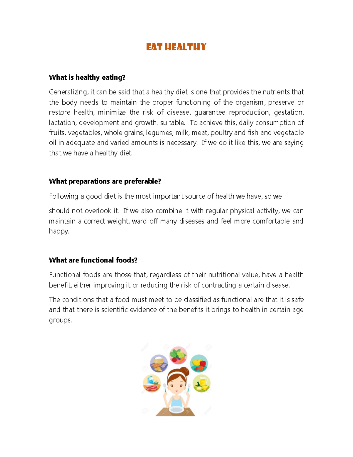 Mini Project Stay healthy - Eat Healthy What is healthy eating ...