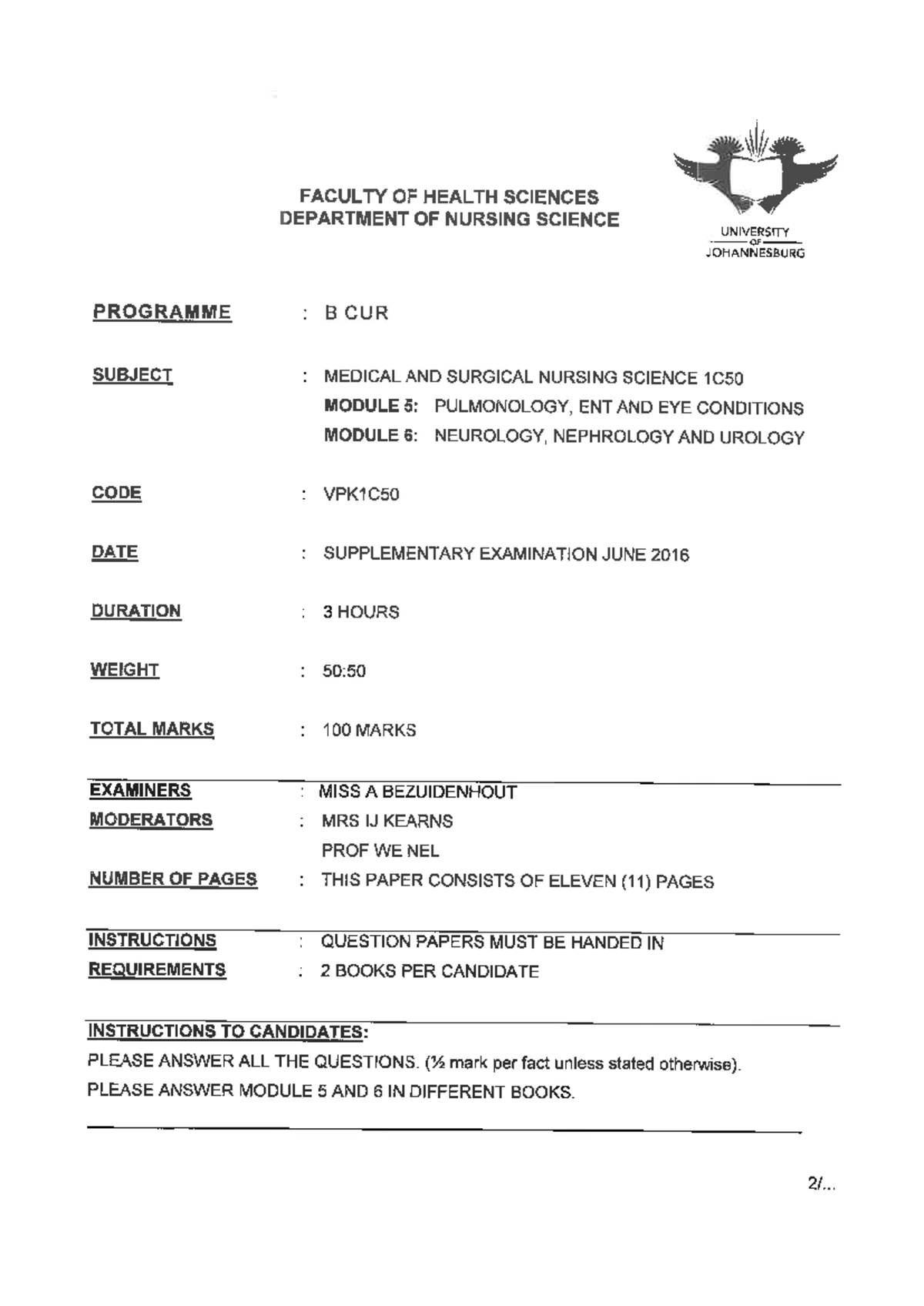Uj 21705+ Source 1+ Source 1 - FACULTY OF HEALTH SCIENCES DEPARTMENT OF NURSING SCIENCE ...