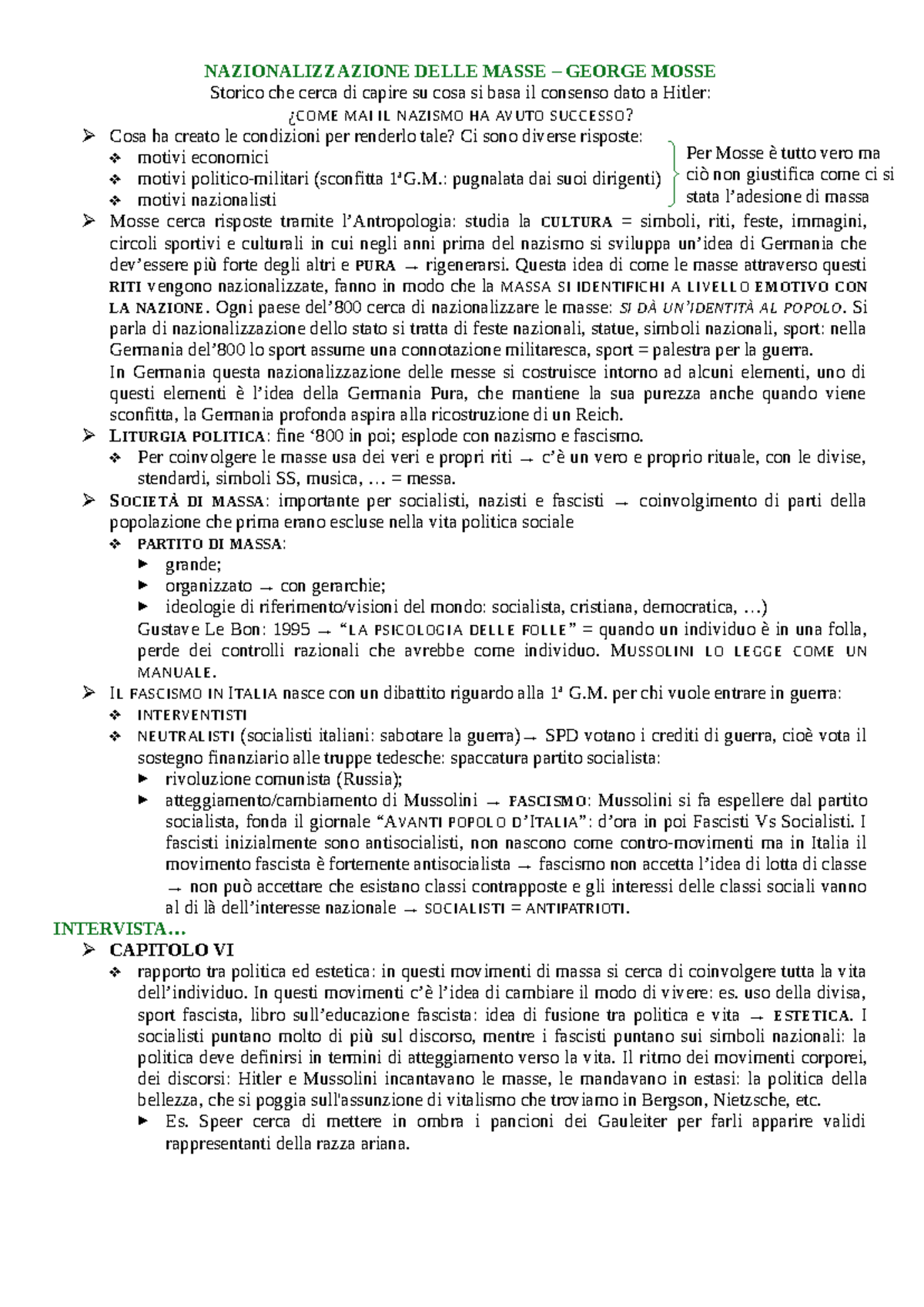 3) Nazionalizzazione Delle Masse - George Mosse - NAZIONALIZZAZIONE ...