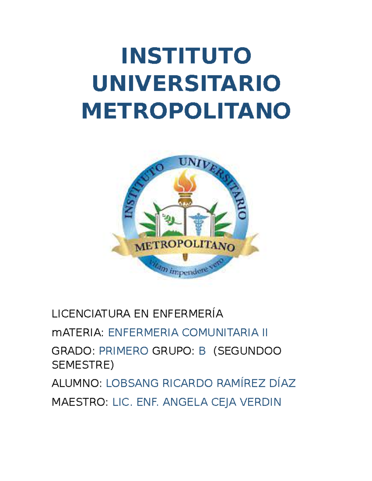 Estudio DE Comunidad Xalisco Nayarit - INSTITUTO UNIVERSITARIO ...