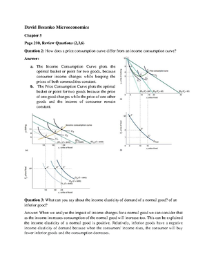 Chapter 5, David Besanko Microeconomics. Assignment 2 - David Besanko ...