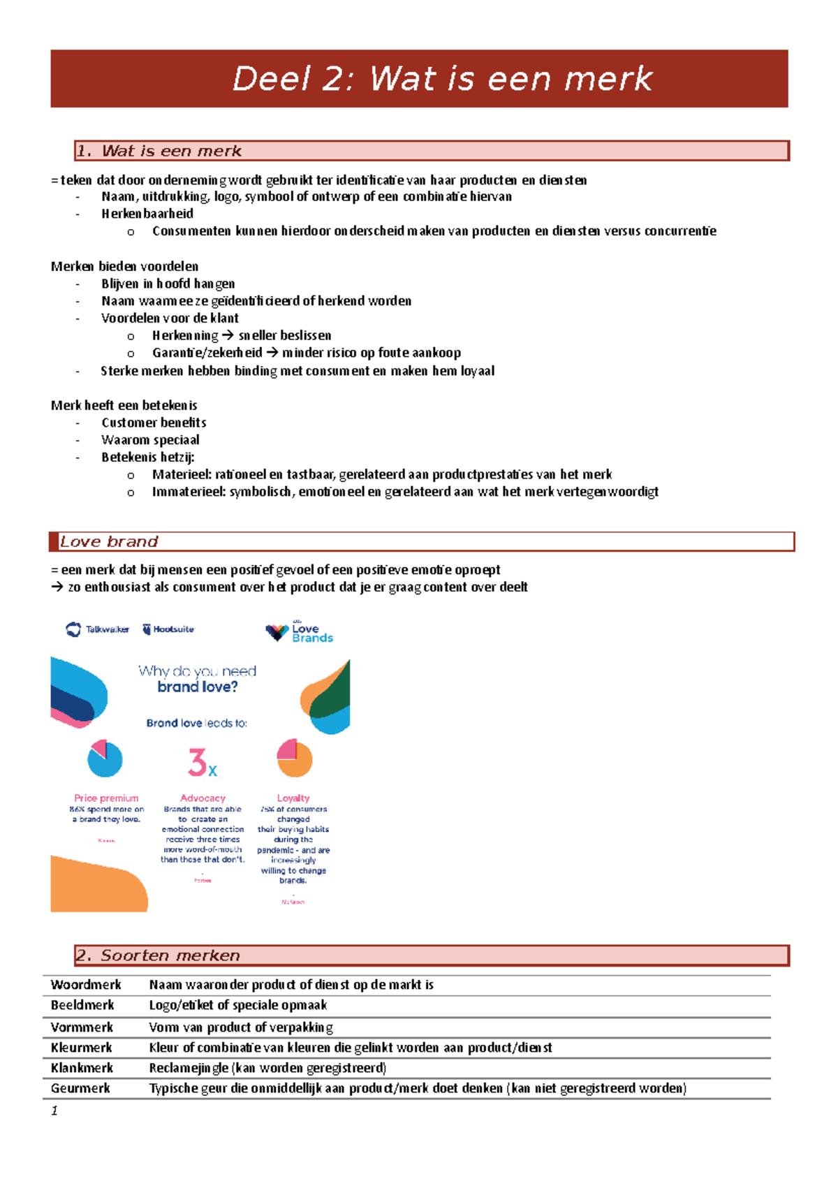 Deel 2 wat is een merk sv - hoofdstuk 2 - Deel 2: Wat is een merk 1 ...
