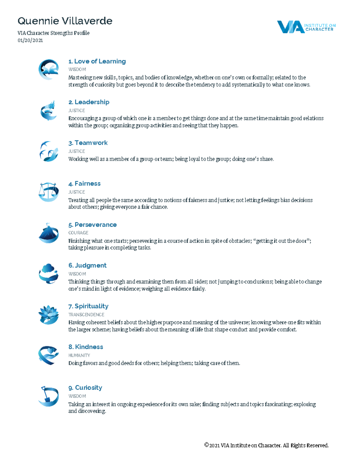 Strengths Profile-Quennie-Villaverde - Quennie Villaverde VIA Character ...