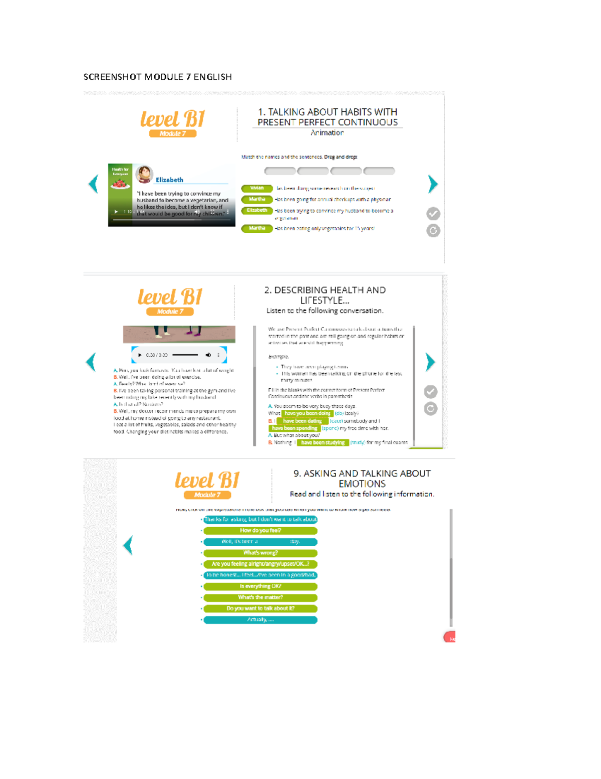 Screenshot Module 7 AND 8 English Activities - Ingles B1+ - SCREENSHOT ...